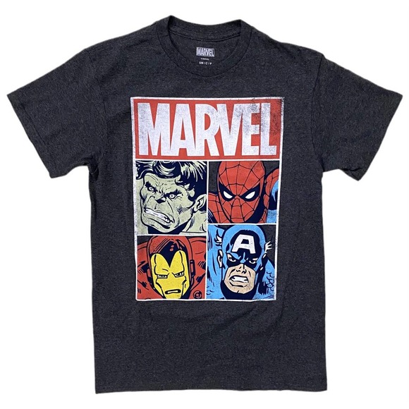 Marvel | Shirts | Marvel Comics Mens Spiderman Hulk Iron Man Captain ...